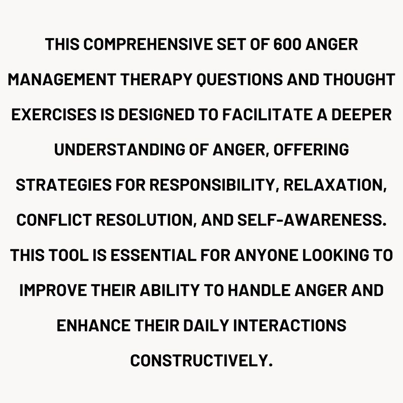 Anger Management Therapy | Angry Coping Questions Impulse Control ...