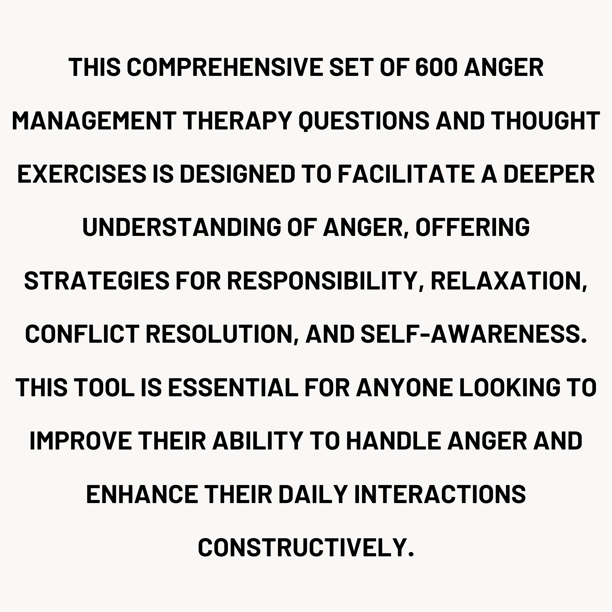 Anger Management Therapy | Angry Coping Questions Impulse Control ...