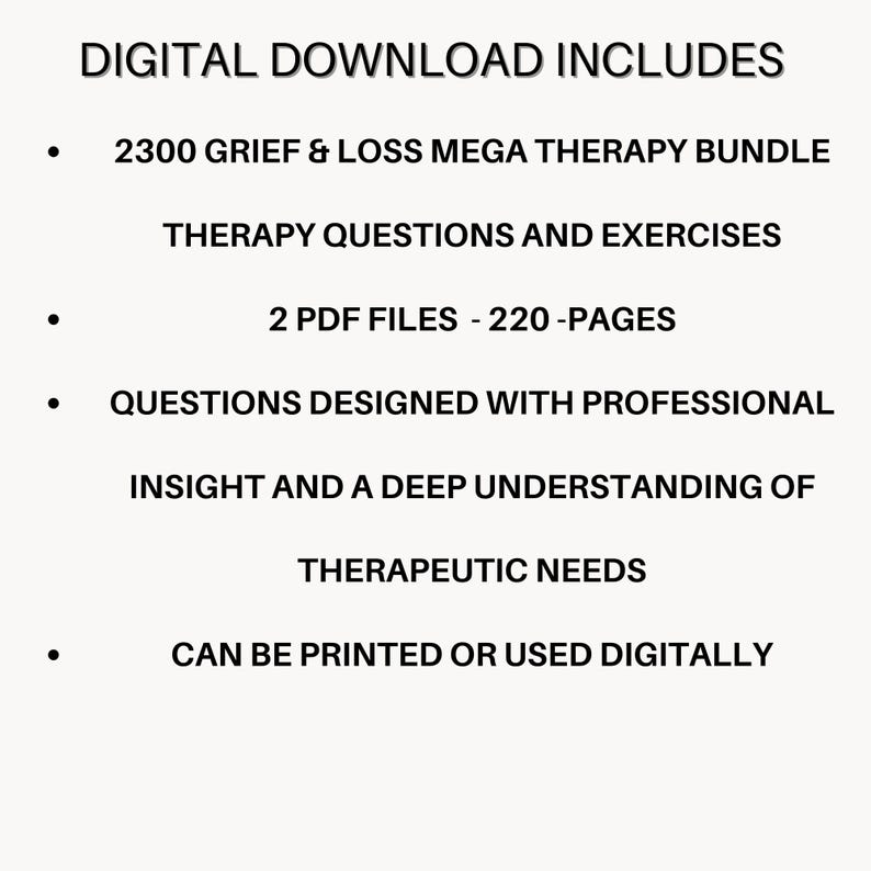 Grief and Loss Therapy Bundle | Bereavement Healing Workbook | Mourning ...