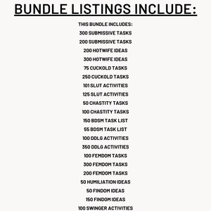 Bdsm Activity Guide Bundle Submissive Ideas Activities Pdf Sub Tasks ...