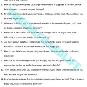 Anger Management Therapy | Angry Coping Questions Impulse Control ...