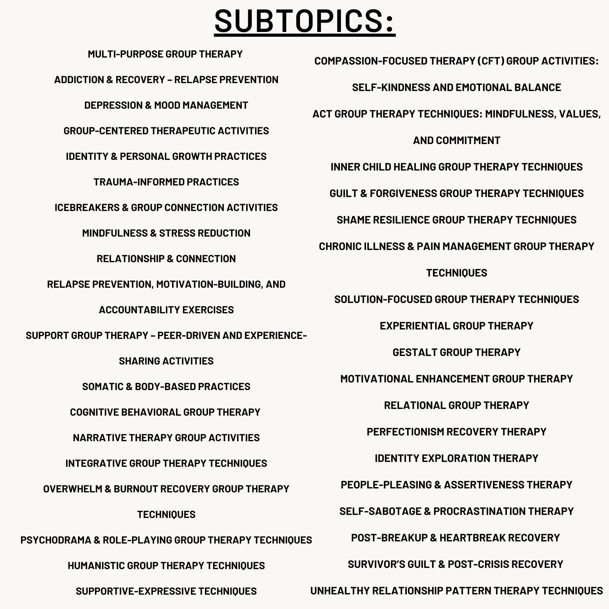 Group Therapy Activity Practices Techniques | Therapeutic Activities ...