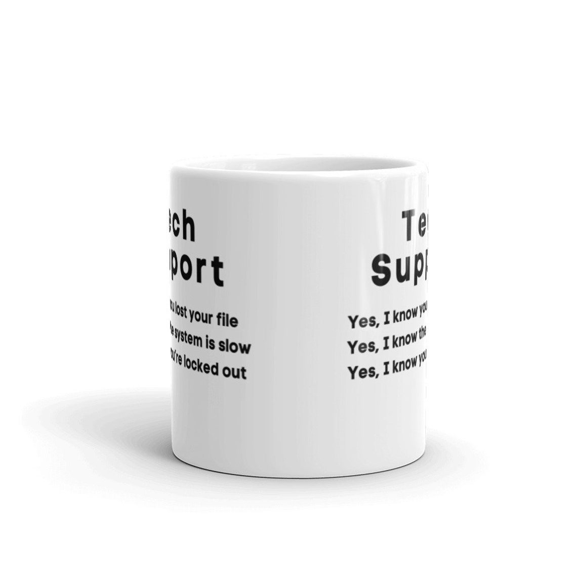Tech Support Mug, Funny Tech Geek Coffee Cup, Information Technology ...