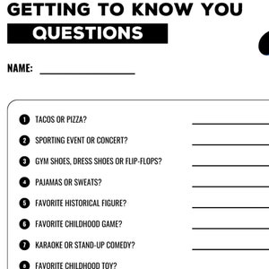 Get to Know Me Questions Bundle | 100 Ice Breaker Printable ...