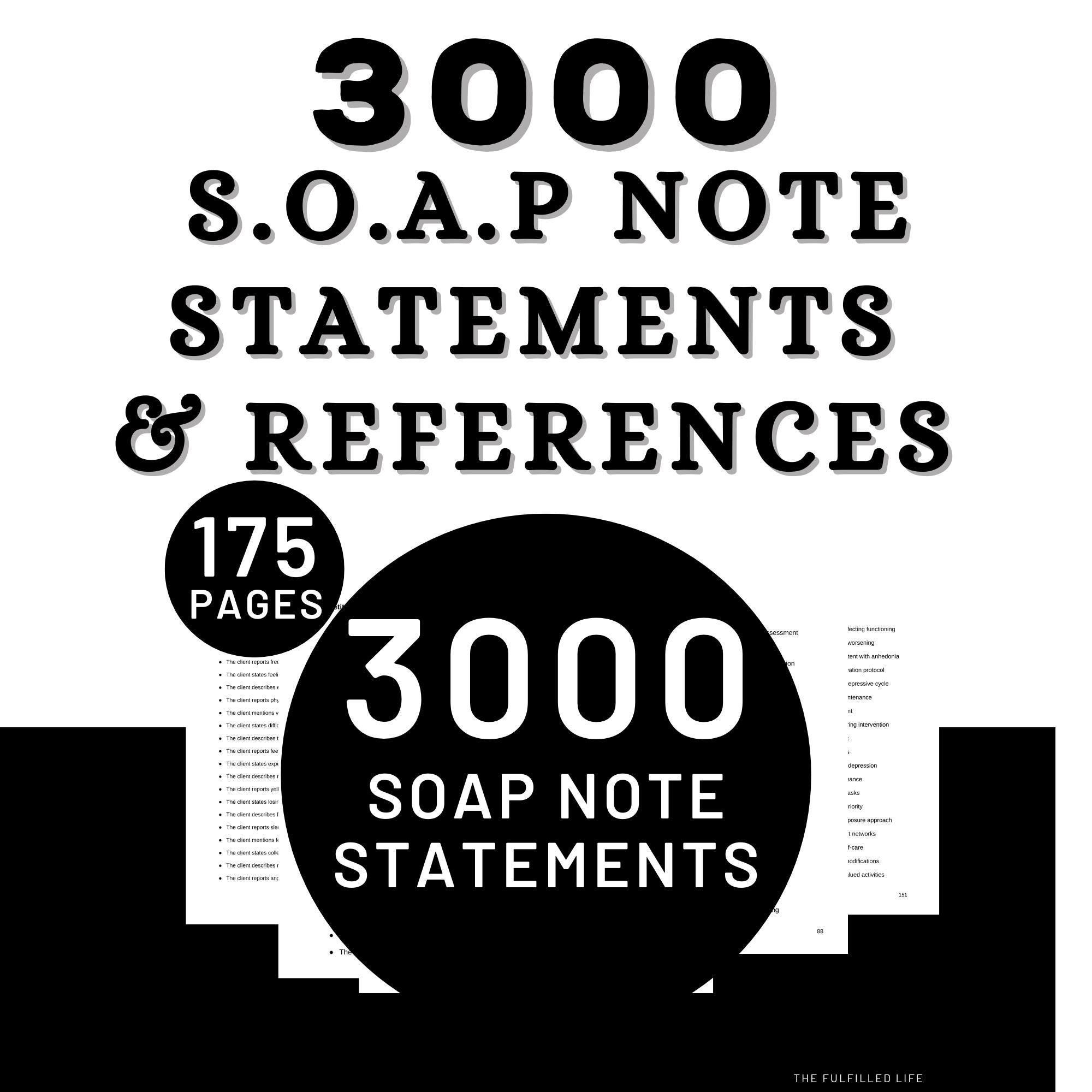 Soap Note Statements | Therapy Intervention Examples Reference Guide ...