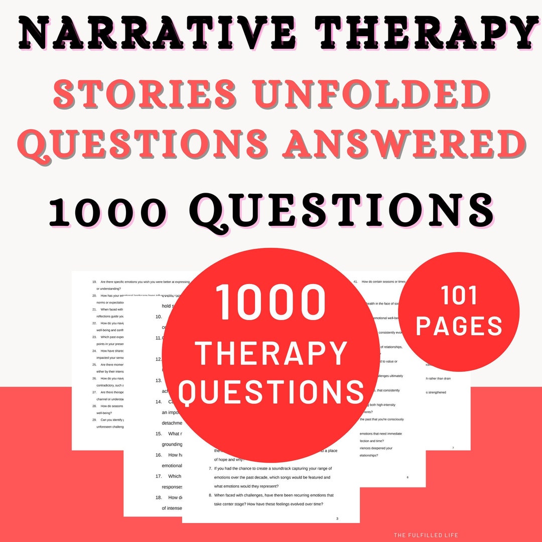 Narrative Therapy Questions 1000 | Psychotherapy Questionnaire | Mental ...