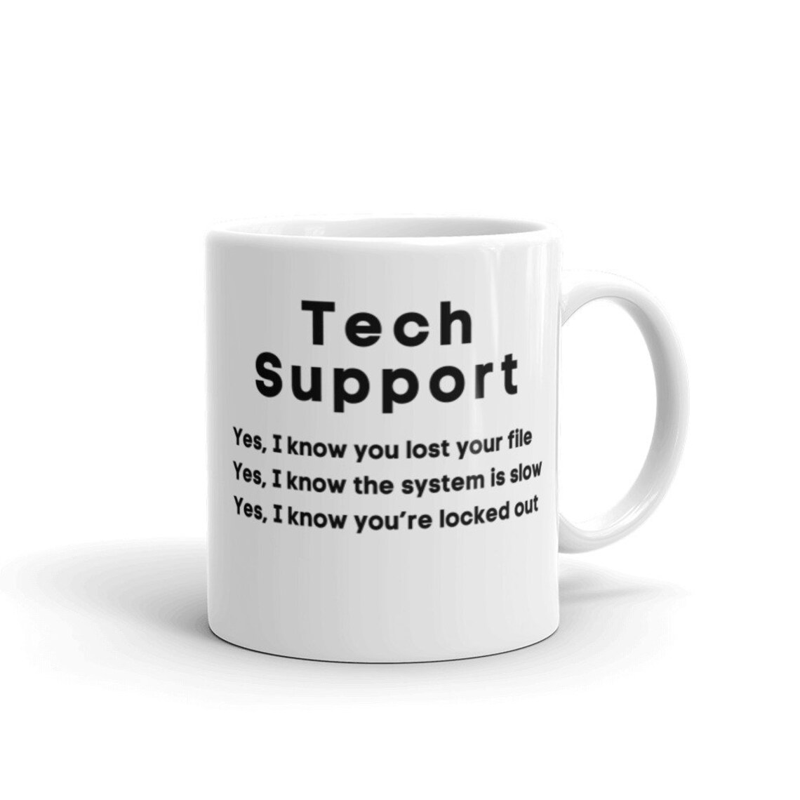 Tech Support Mug, Funny Tech Geek Coffee Cup, Information Technology ...