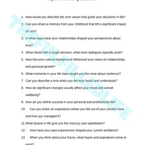 Building Rapport Questions for Counselors Therapist Clients ...