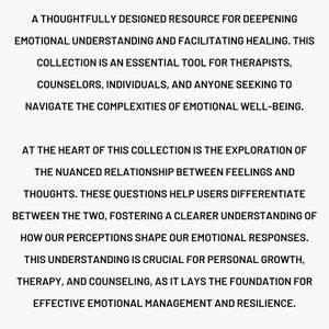 600 Emotional Processing Therapy Questions Managing Emotions Regulation ...