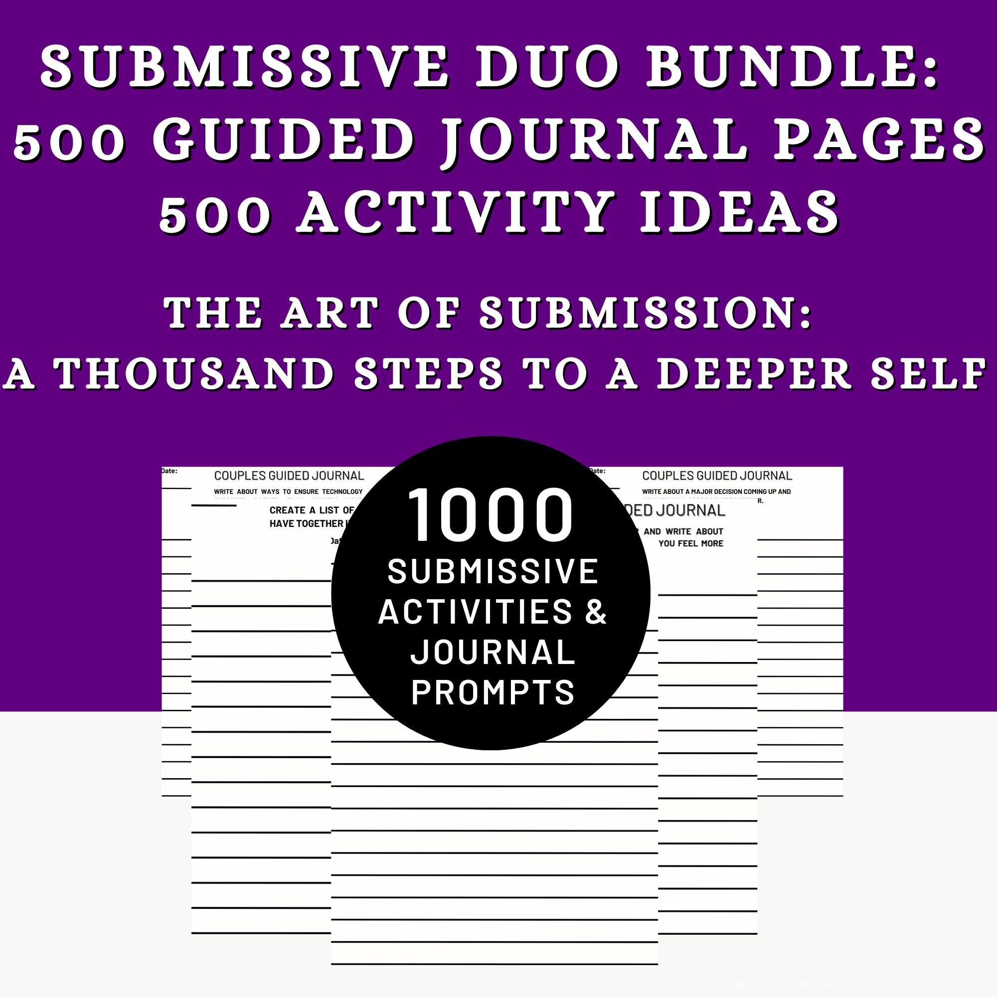Submissive Journal Kit Bundle BDSM Writing Prompts Pages Sub Activities ...
