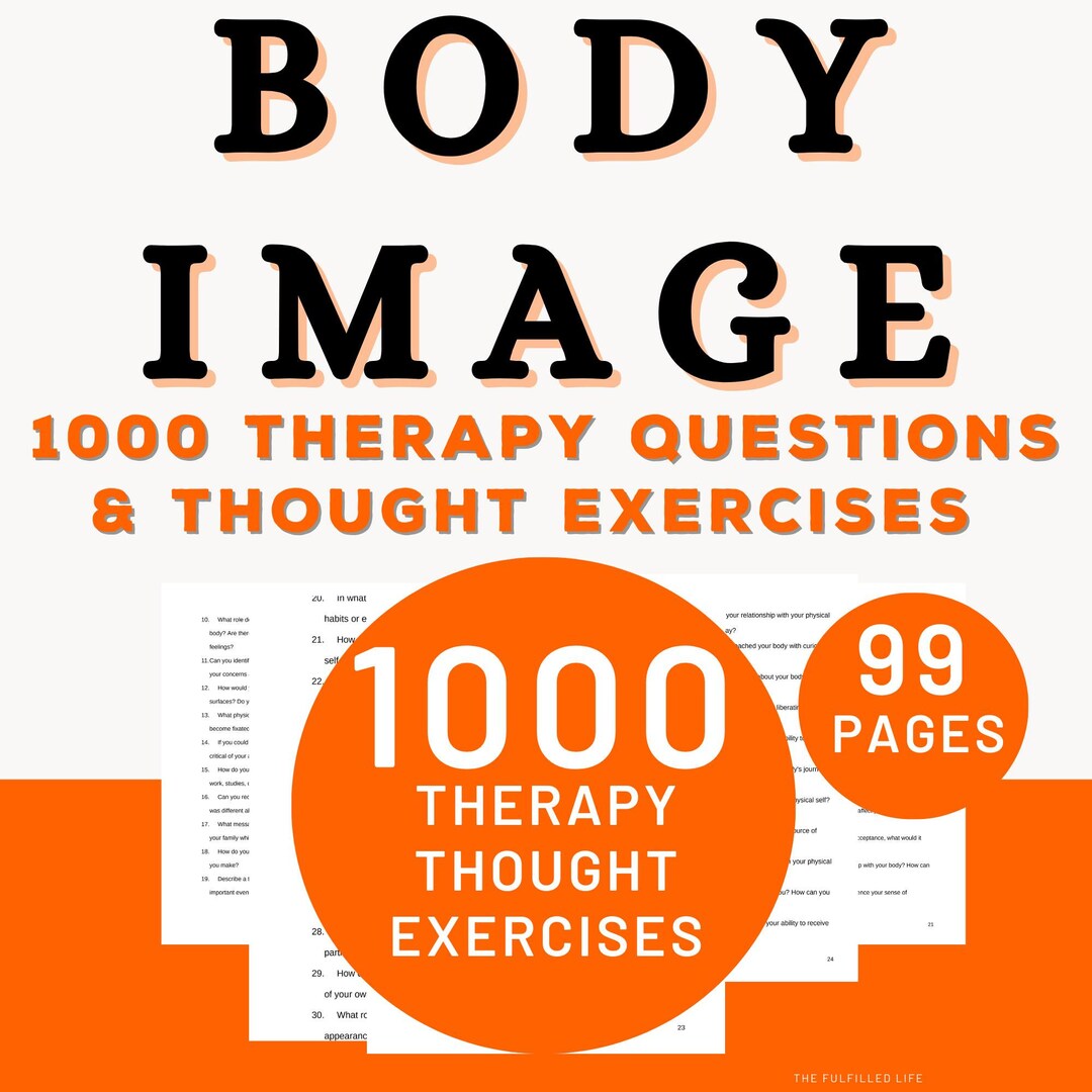 Body Image | Dysmorphia Image Issues Therapy Workbook | Body Positivity ...