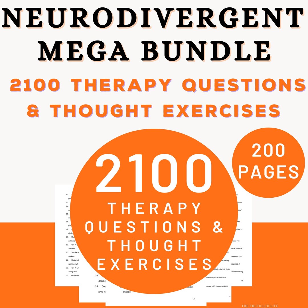 Neurodivergent Therapy Bundle | Neurodivergence Autism Worksheet ...