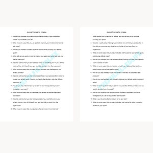 Journal Prompts for Athletes, 100 Journaling Sports Questions, Ideas ...