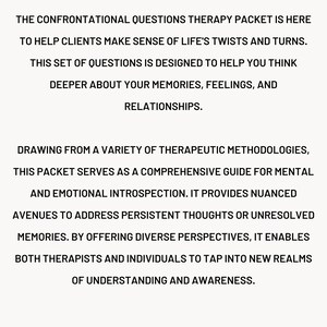 Confrontational Questions | Therapy Intervention Challenging Technique ...
