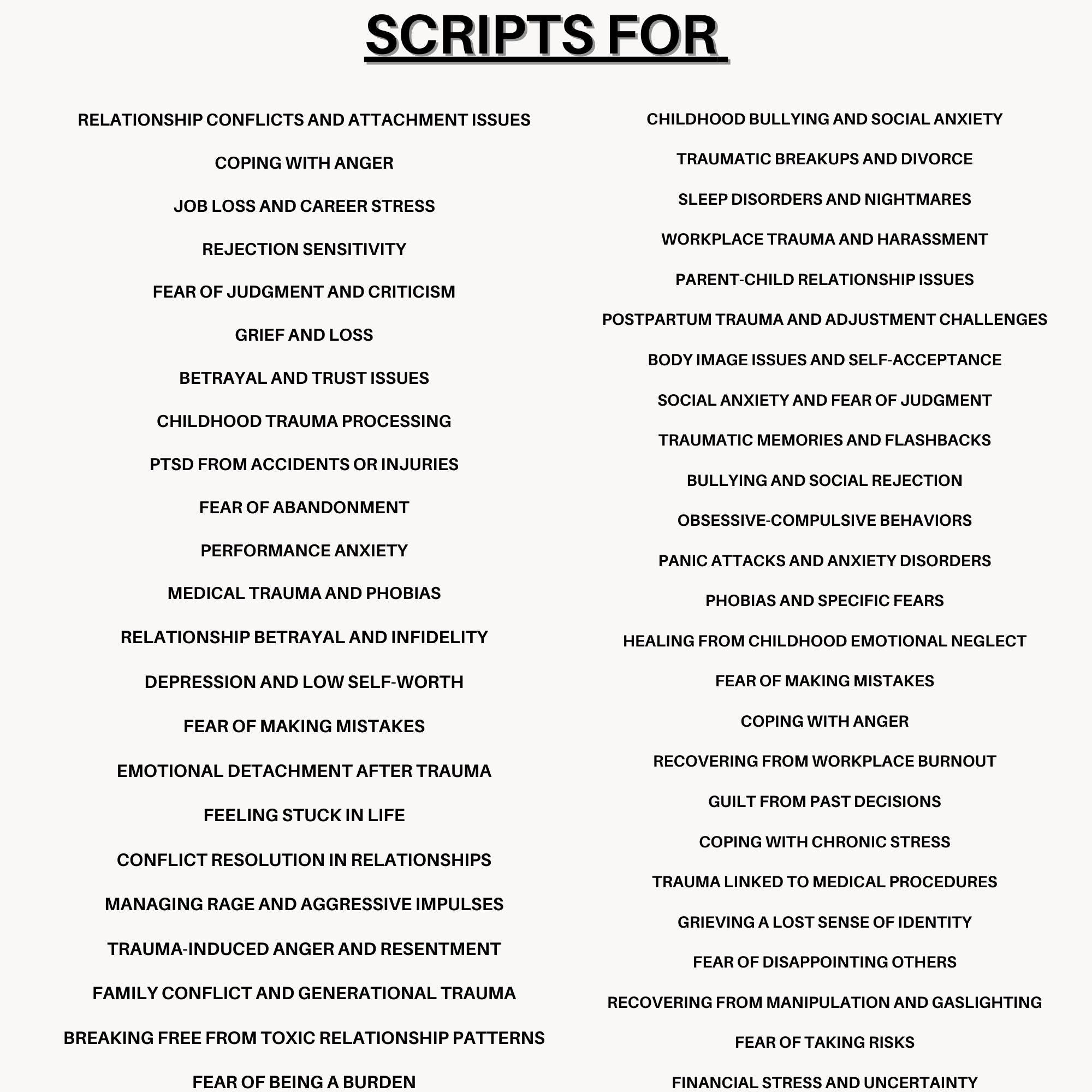 EMDR Scripts Bundle | Eye Movement Desensitization and Reprocessing ...