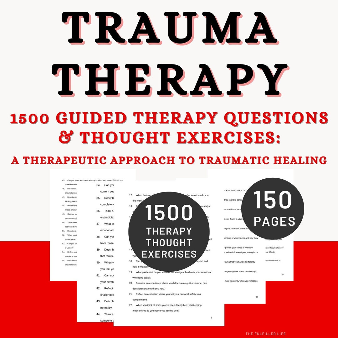 Trauma Therapy Bundle Questions Exercises Bundle | PTSD Healing ...