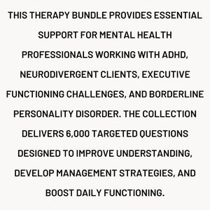 ADHD Neurodivergent Therapy Bundle | Adult Attention Hyperactivity ...