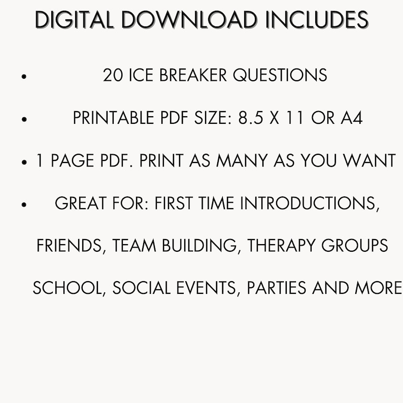 Ice Breaker Questions Introduction Survey About Me Questionnaire ...