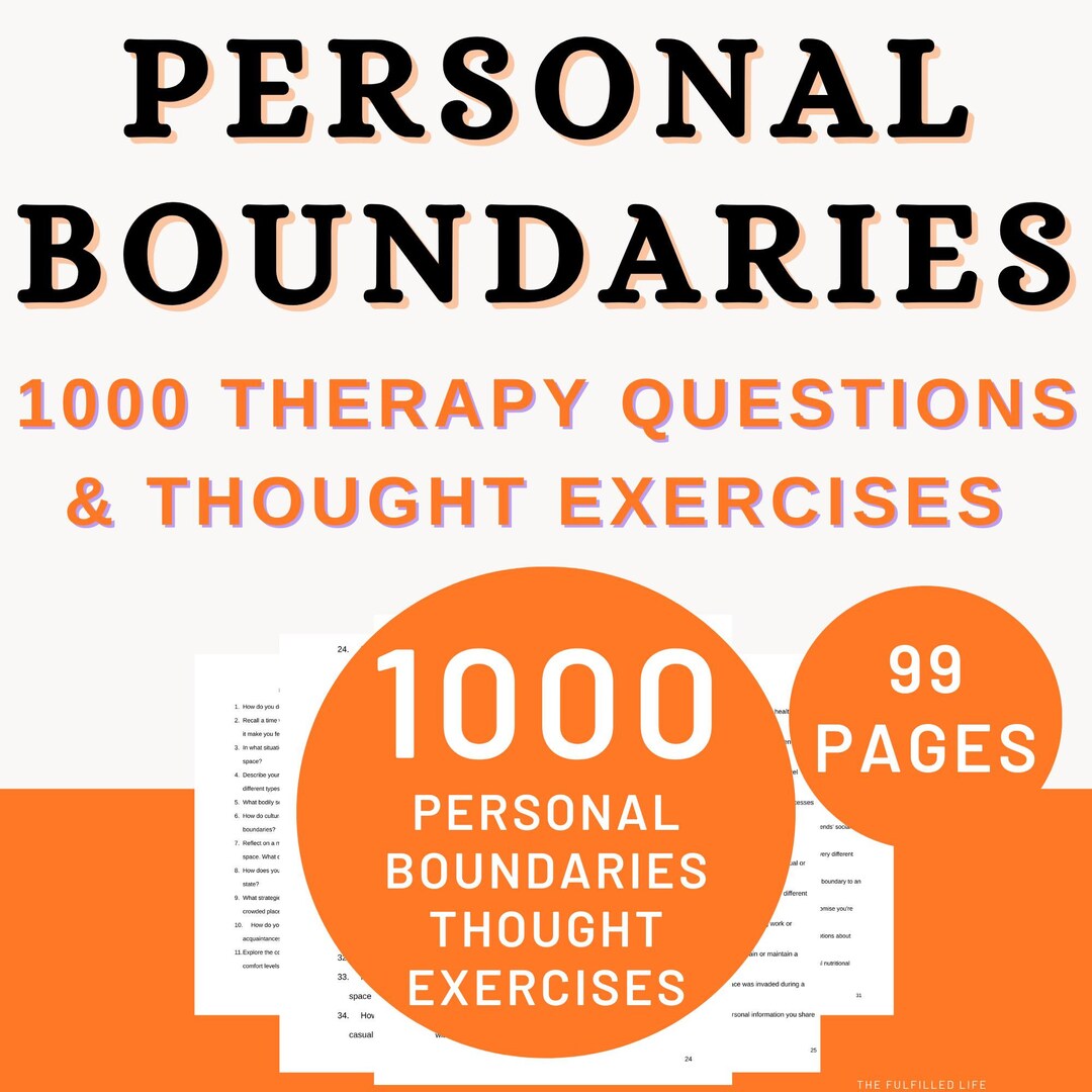 Personal Boundaries | Boundary Setting Therapy Relationship Worksheet ...
