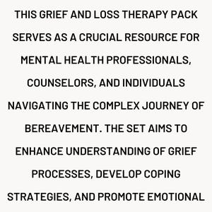 Grief and Loss Bereavement Healing Therapy Teens Adults Psychoeducation ...