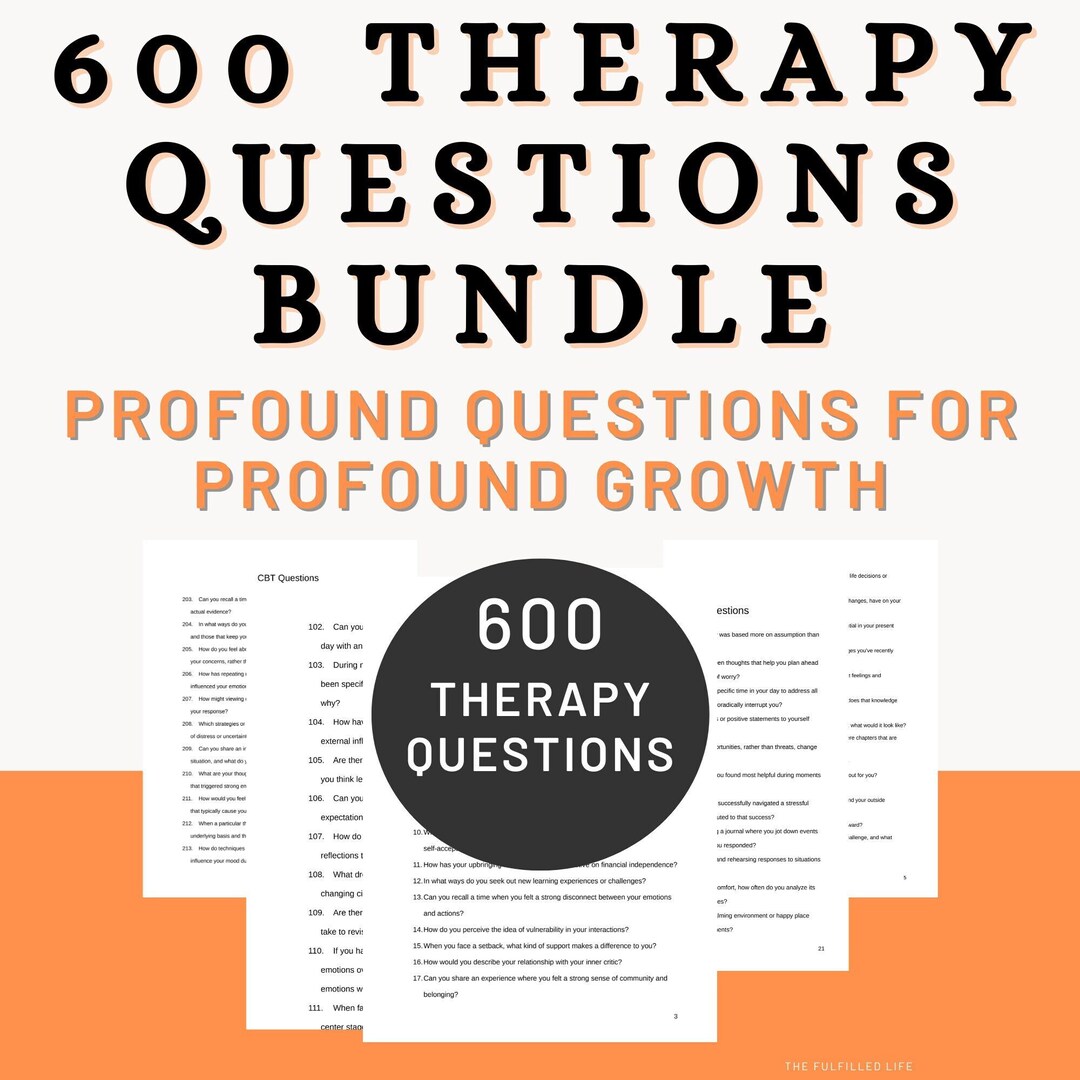 Therapy Questions Bundle Therapist Cheat Sheet Resource Client ...