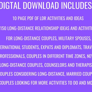 Long-distance Relationship Activity Guide LDR Ideas Activities ...
