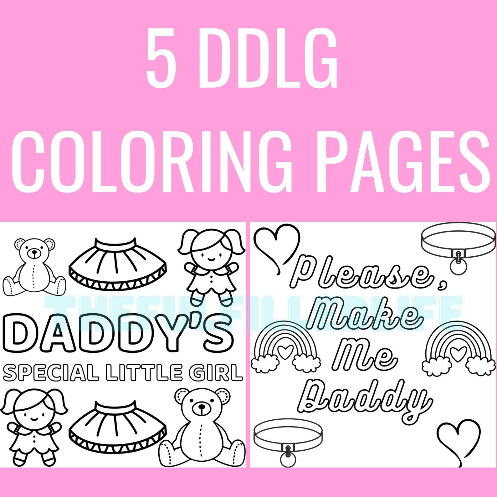 Ddlg Coloring Pages 5, Adult Coloring Book Little Space Activity Gift ...