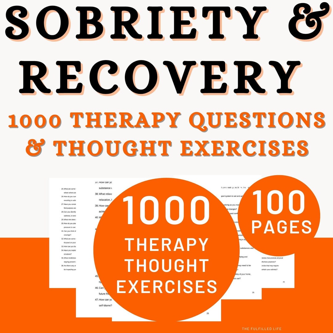 Sobriety Recovery Therapy | Relapse Prevention Plan Questions Workbook ...
