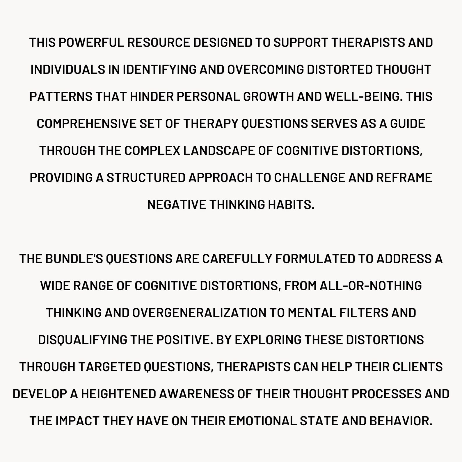 Cognitive Distortion Therapy | Thinking Styles Worksheet Processing ...