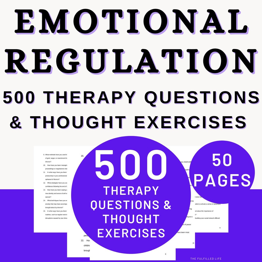 Emotional Regulation Therapy | Emotion Control Awareness Worksheet EFT ...