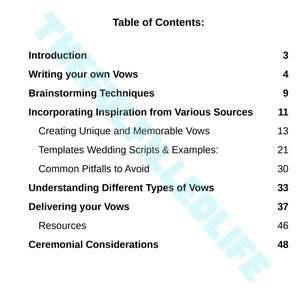 Wedding Vow Writing Guide Write Your Own Vows Assistance Personalized ...