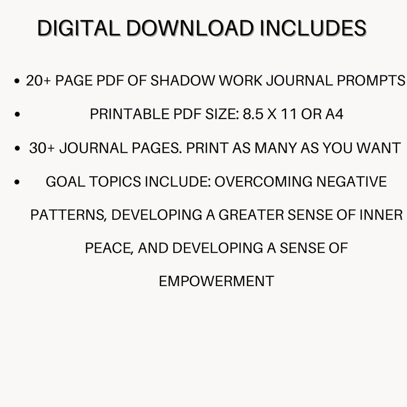 Shadow Work Journal Prompts Shadow Work Writing Idea - Etsy