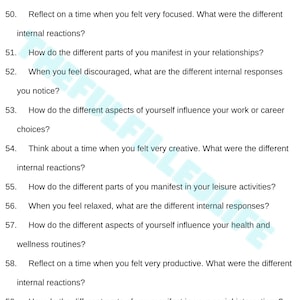 IFS Therapy Questions Exercises 300 Internal Family Systems Parts ...