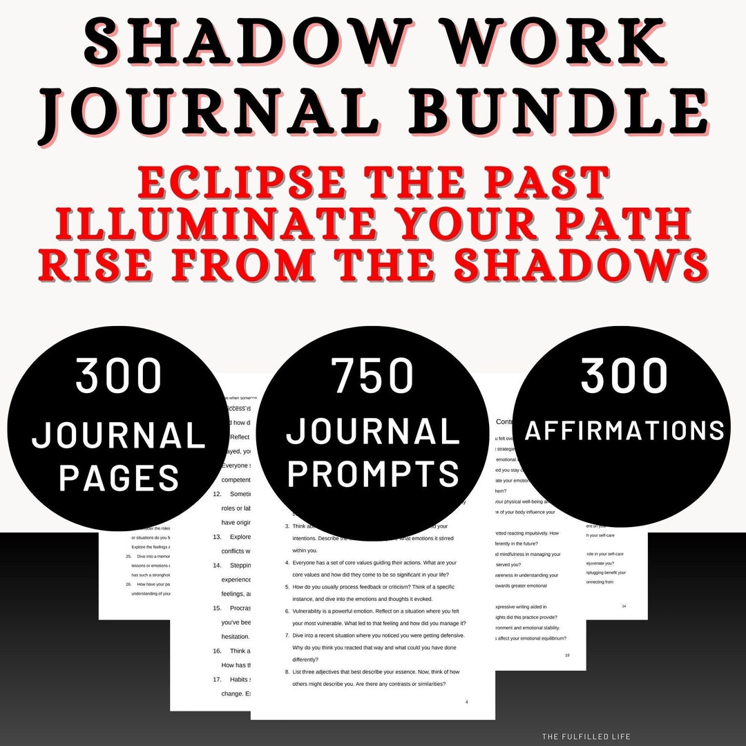 Shadow Work Journal Bundle Digital Writing Prompts Pages Healing ...