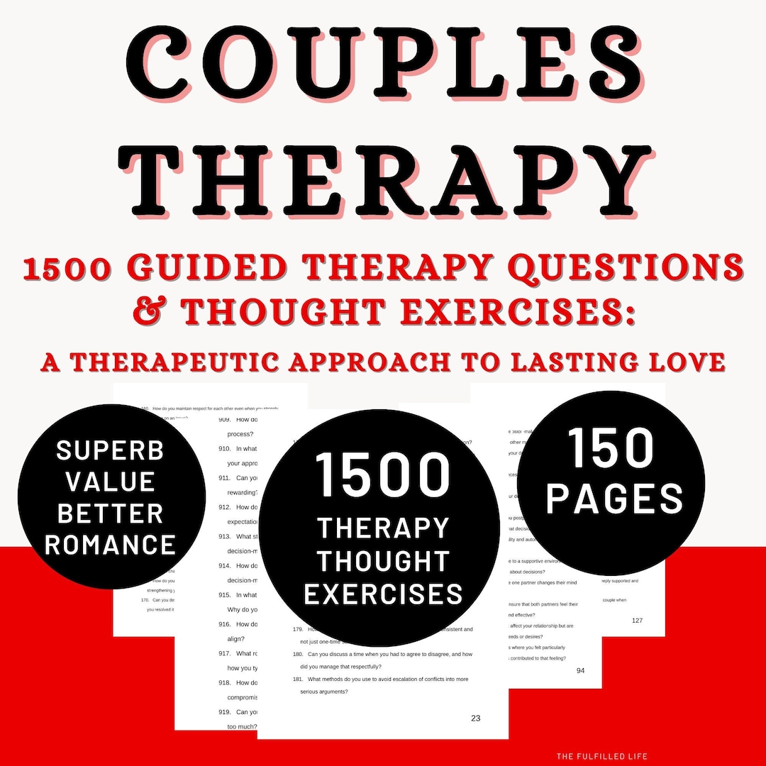 Couples Therapy Bundle Questions Exercises Relationship Counseling ...
