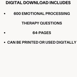 600 Emotional Processing Therapy Questions Managing Emotions Regulation ...
