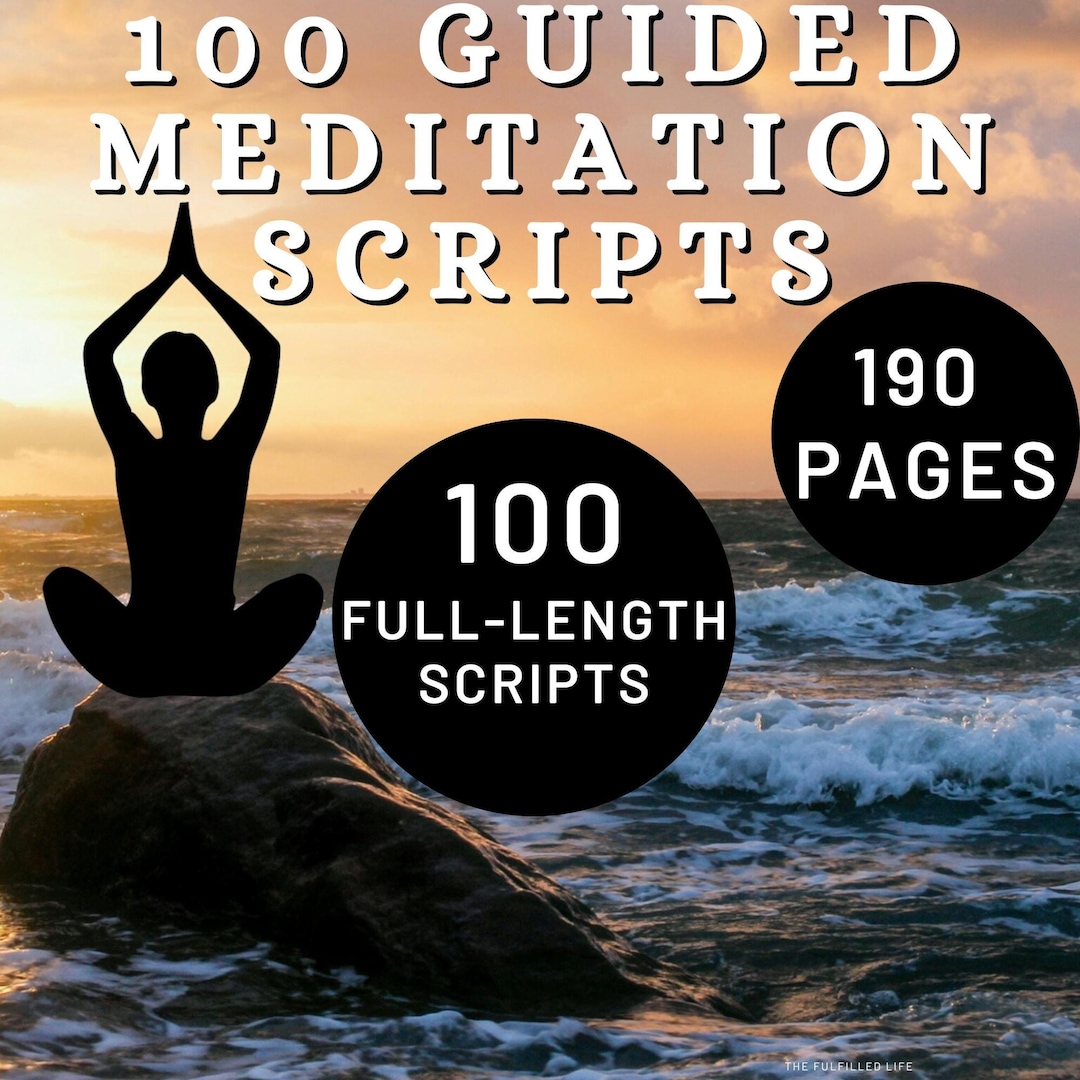 Guided Meditation Scripts 100 Bundle | Mindfulness Breathwork Therapy ...