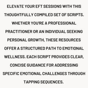 EFT Tapping Scripts | Emotional Freedom Techniques | Therapy Healing ...