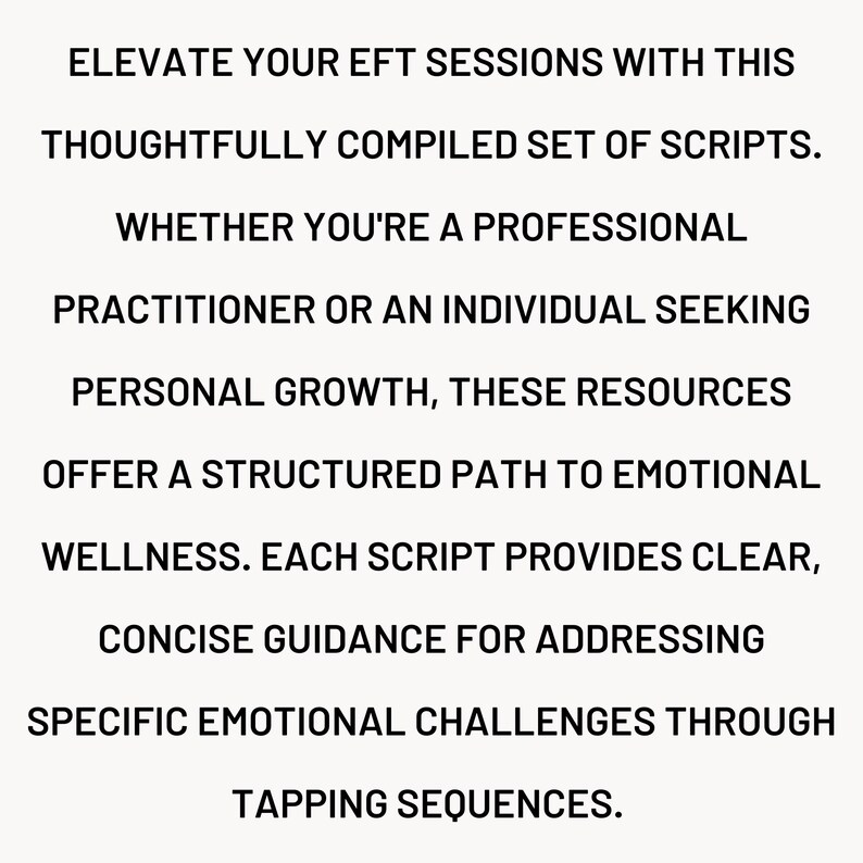 EFT Tapping Scripts | Emotional Freedom Techniques | Therapy Healing ...