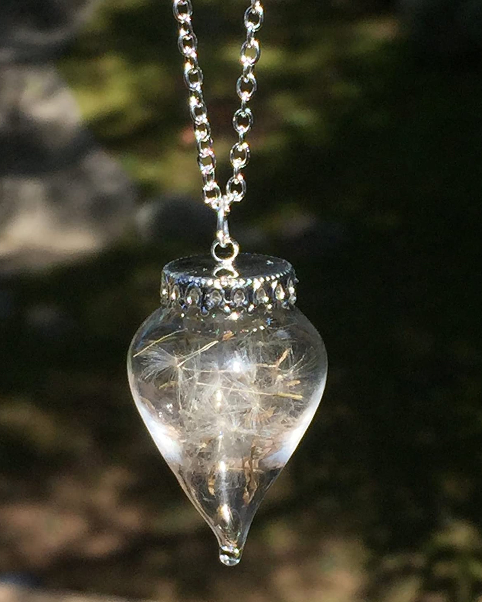 Wish Necklace - Dandelion Necklace - Made With Real Dandelion Seeds ...