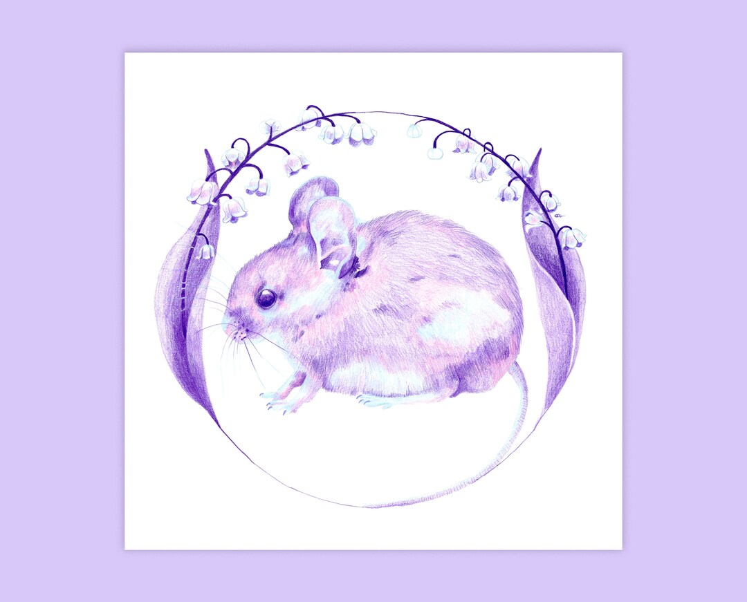 Mouse Greeting Card. Surprise Someone You Love With This Cute - Etsy