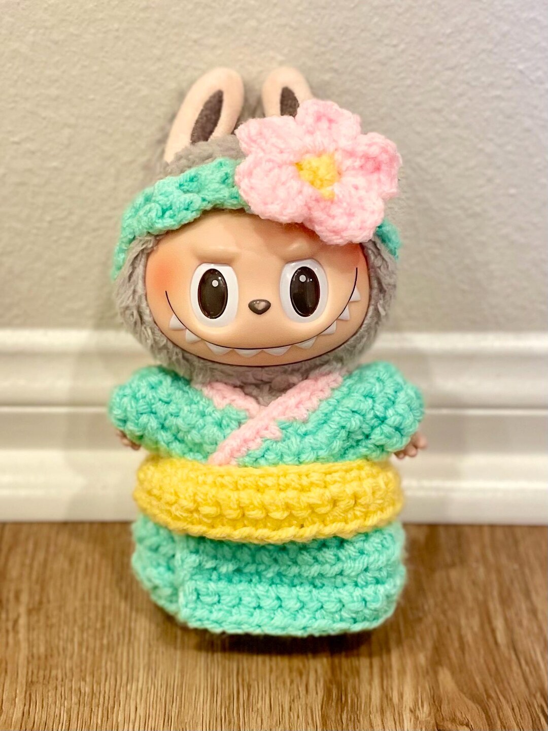 Labubu Japanese Kimono Dress, Obi and Headband ONLY - Crochet #labubu ...