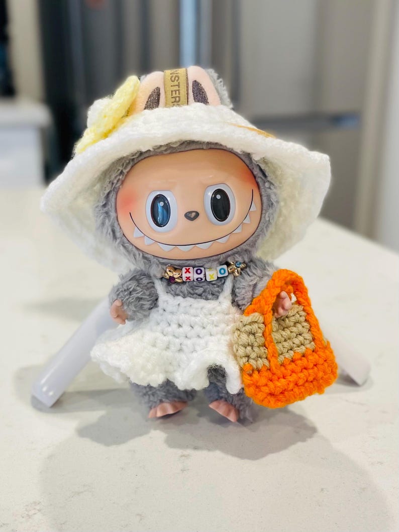 Labubu Dress and Bucket Hat ONLY - Crochet - Etsy