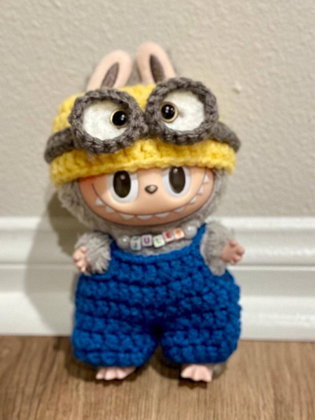 Labubu Minion Halloween Costume - Minion Hat & Overalls Only! Crochet ...