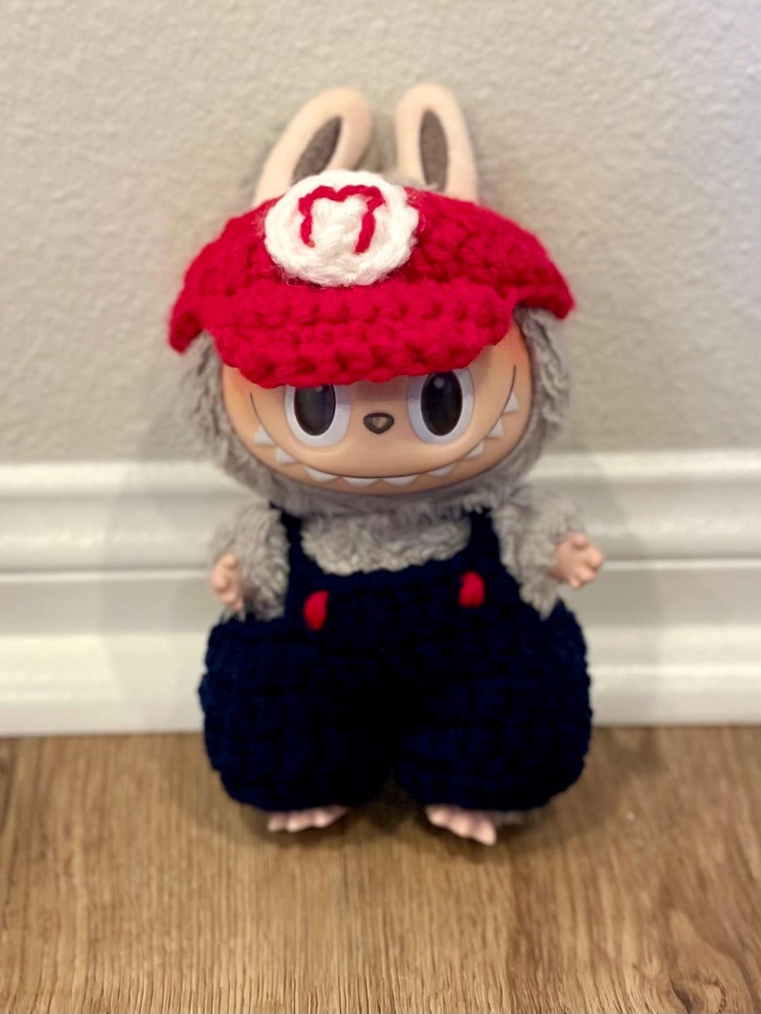 Crochet Labubu Inspired Super Mario Costume! Overalls and Hat ONLY - Etsy