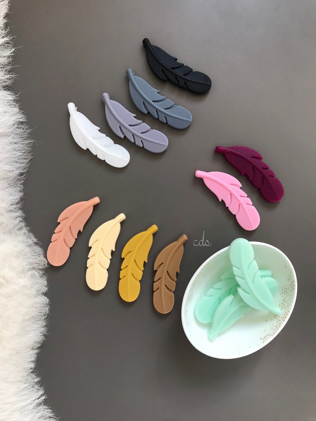 Silicone Feathers/ Silicone Pendant/ Silicone Beads/ Bead/ Craft Beads ...