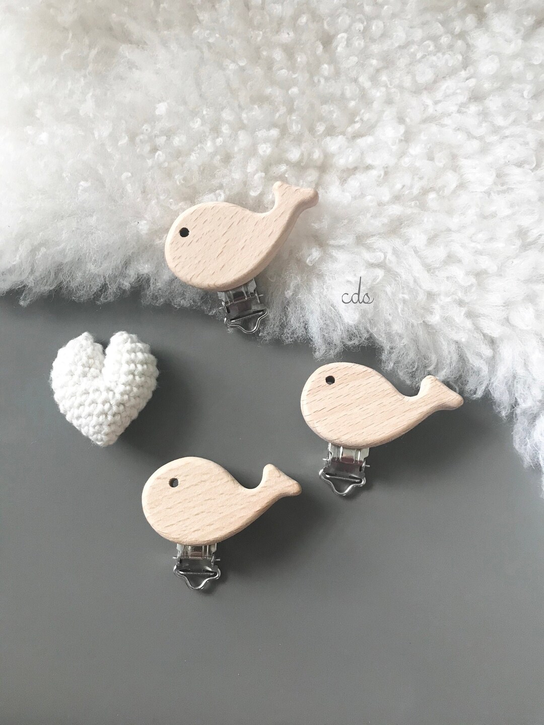 Wooden Clips/ Whale Wood Clip/ Eco Clip/ Natural Wood Pacifier Clip ...