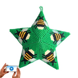 3D Peyote Hum of Bees Star, New Video Style Pattern, Geometric Beading ...