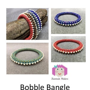Beading Photo Tutorial Pattern Instructions. Beaded Bangle With Cream ...