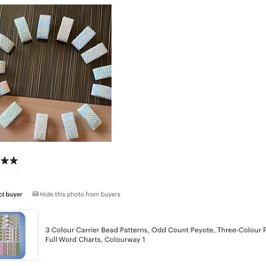 3 Colour Carrier Bead Patterns, Odd Count Peyote, Three-colour Patterns ...